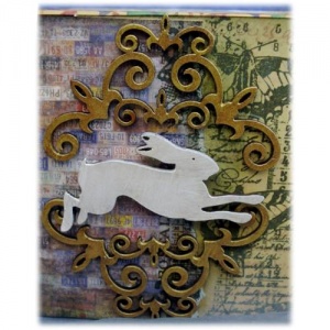 Hare wood shape style 3 for altered art and craft projects